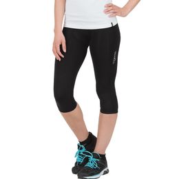TRIGEMA Damen Funktionshose "TRIGEMA 3/4 Radlerhose", schwarz, Gr. M, 85% Polyester (Bioactive), 15% Elasthan, Hosen