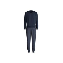 Calida Herren Schlafanzug "Pyjama Relax Streamline Pyjama", Gr. Sblau, Obermaterial: 100% Baumwolle CO., Homewear-Sets