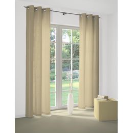 Vorhang WIRTH, B:132cm H:220cm, beige, Jacquard, Polyester, Wohnzimmer, Gardinen, "Felsted"
