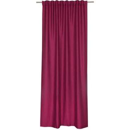 Vorhang Esprit, B:130cm H:225cm, rot, Polyacryl, Polyester, Wohnzimmer, Gardinen, "Canvas", Ma&szlig;anfertigung