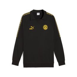 Puma Herren Sweatshirt "Borussia Dortmund KING Drill Top Herren", gelb, Gr. M, Obermaterial: 32% Polyester, 68% Baumwolle; Kragen: 3% Elasthan, 97%