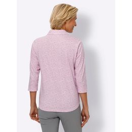 Classic Basics Damen Druckbluse, rosa, Gr. 42, bedruckt, gemustert, 50% Baumwolle, 50% Polyester, Blusen