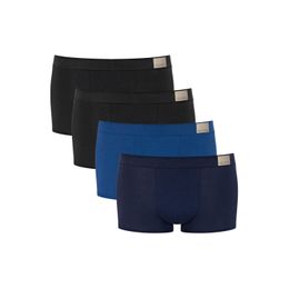 Sloggi Herren Boxershorts "Boxershort GO Natural Hipster C4P 4er Pack", Gr. L, schwarz, Obermaterial: 95% Baumwolle CO. 5% Elasthan EL., Unterhosen