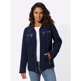 Casual Looks Damen Anorak, blau, Gr. 38, unifarben, 94% Polyester, 6% Elasthan, Jacken