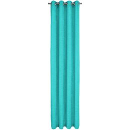 Vorhang WIRTH, B:172cm H:200cm, blau, Chenille, Polyacryl, Wohnzimmer, Gardinen, "Holmsund 288g/qm"