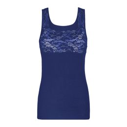 Nina von C. Damen Achselhemd "3er Pack Damen Achselhemd Fine Cotton", Gr. 46, blau, Obermaterial: 100% Baumwolle CO., Unterhemden