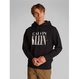 Herren Hoodie "SERIF FONT GRAPHIC HOODIE", schwarz, Gr. XL, Calvin Klein Jeans, unifarben, Sweatware, Obermaterial: 100% Baumwolle, Sweatshirts, mit