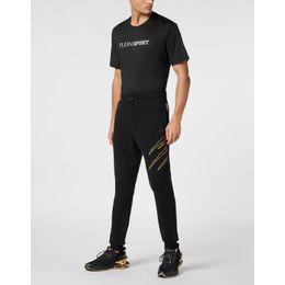 Plein Sport Herren Jogginghose "Scratch", schwarz, Gr. XS, Obermaterial: 88% Baumwolle, 12% Polyester, Hosen