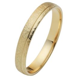 Firetti Damen Trauring "Schmuck Geschenk Gold 750 Hochzeit Ehering "LIEBE"", 70, ohne Brillanten, Gelbgold 375, 3,5mm, gold, Gelbgold 375,