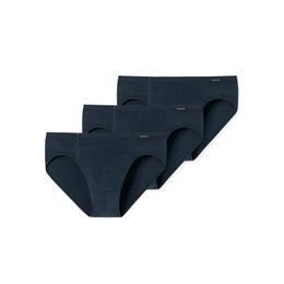 Schiesser Herren Slip "Slip 3er Pack", Gr. M, blau, Obermaterial: 95% Baumwolle CO. 5% Elasthan EL., Unterhosen