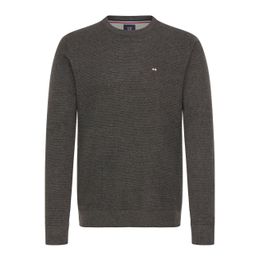 FQ1924 Herren Strickfleece-Pullover "Strickpullover FQGRANBY"charcoal mix, Gr. L, Obermaterial: 100% Baumwolle CO., Pullover