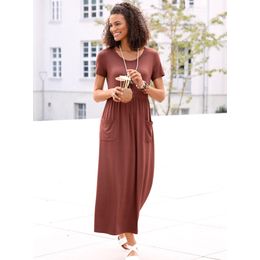 Casual Looks Damen Jerseykleid "Jersey-Kleid", rot, Gr. 36, unifarben, Jersey, 95% Viskose, 5% Elasthan, Kleider