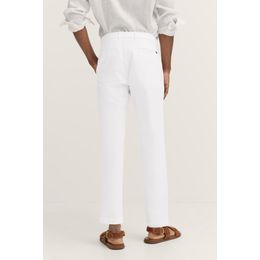 Bugatti Herren Chinohose, wei&szlig;, Gr. 33, unifarben, 97% Baumwolle, 3% Elasthan, Hosen, mit praktischen G&uuml;rtelschlaufen