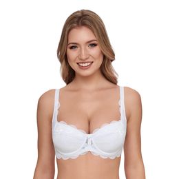 SuSa Damen Dirndl-BH "Wiesn-Zauber", Gr. 95, wei&szlig;, Spitze, Obermaterial: 59% Polyamid, 37% Baumwolle, 4% Elasthan, unifarben, festlich, BHs, mit