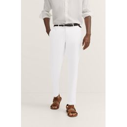 Bugatti Herren Chinohose, wei&szlig;, Gr. 38, unifarben, 97% Baumwolle, 3% Elasthan, Hosen, mit praktischen G&uuml;rtelschlaufen