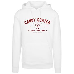 F4NT4STIC Herren Kapuzenpullover "Weihnachten Candy Coated Christmas", wei&szlig;, Gr. L, Obermaterial: 65% Baumwolle, 35% Polyester, Pullover,