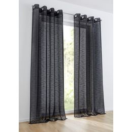 Gardine HEINE HOME, B:140cm H:225cm, grau, Polyester, Gardinen