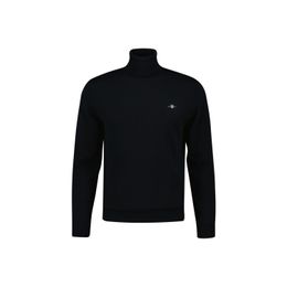 Gant Herren Sweater "Strickpullover CLASSIC COTTON ROLLERNECK", schwarz, Gr. L, Obermaterial: 100% Baumwolle CO., Sweatshirts