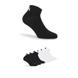 Fila Herren Kurzsocken "UNISEX INVISIBLE PLAIN SOCKS", Gr. 39, schwarz-wei&szlig;, Baumwolle, Elasthan, Polyester, unifarben, Socken, Baumwollmischung,