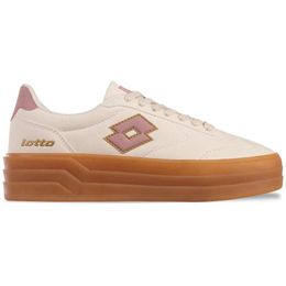 Lotto Damen Sneaker, Gr. 36, weiß, Synthetik, mehrfarbig, Schuhe, - mit gepolsterter Schaftkante