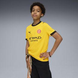 Puma Kinder Trainingsshirt "Girona FC 25/26 Ausw&auml;rtstrikot Jugendliche", gelb, Gr. 140, clean, Obermaterial: 100% Polyester. Rippe: 100% Polyester,