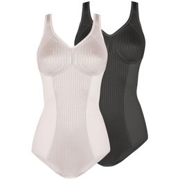 SuSa Damen Body "2er Pack Body ohne Bügel Cremona", Gr. 90, schwarz, Obermaterial: 68% Polyamid PA. 32% Elasthan EL., Bodys