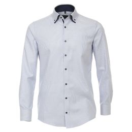 Venti Herren Businesshemd "Venti Businesshemd Langarm uni", blau, Gr. 41, unifarben, 100% Baumwolle, Hemden