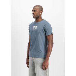 Herren T-Shirt "Satin Logo T-Shirt", blau, Gr. M, Alpha Industries, Obermaterial: 100% Baumwolle, Shirts