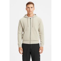 Jack & Jones JACK & JONES Herren Kapuzensweatjacke "JJECHARGE Hoodie mit Rippbündchen und praktischen Taschen", gelb, Gr. L, unifarben, angeraute Sweatware,