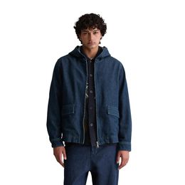 Marc O'Polo Herren Jeansjacke "aus Denim mit europäischen Brennnesselfasern", blau, Gr. M, MARC O'POLO DENIM, unifarben, Obermaterial: 89% Baumwolle, 11%
