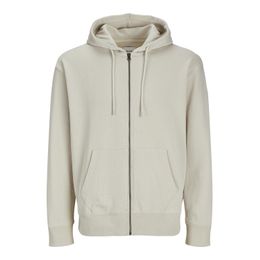 Jack & Jones JACK & JONES Herren Kapuzensweatjacke "JJECHARGE Hoodie mit Rippb&uuml;ndchen und praktischen Taschen", gelb, Gr. XXL, unifarben, angeraute Sweatware,