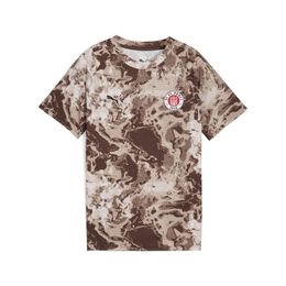 Puma Kinder Trainingsshirt "FC St. Pauli Aufw&auml;rmtrikot Jugendliche", wei&szlig;, Gr. 140, Obermaterial: 100% Polyester, Shirts