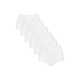 Sloggi Damen Slip "Slip 6er Pack", Gr. 40, wei&szlig;, Obermaterial: 88% Polyamid PA. 12% Elasthan EL., Unterhosen