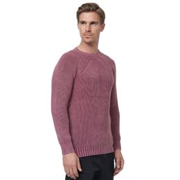 Rusty Neal Herren Strickpullover, rosa, Gr. XL, unifarben, 50% Polyacryl, 50% Baumwolle, Pullover, im einfarbigen Design