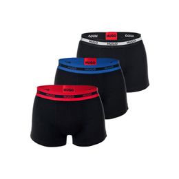 Hugo Herren Boxershorts "Boxershort TRUNK TRIPLET PLANET 3er Pack", Gr. L, schwarz, Obermaterial: 95% Baumwolle CO. 5% Elasthan EL., Unterhosen