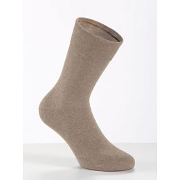 Camano Damen Socken, Gr. 2, beige, 80% Baumwolle, 17% Polyamid, 3% Elasthan, Socken