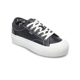 Roxy Damen Sneaker "Cruizer Lx", Gr. 9, schwarz-wei&szlig;, Obermaterial: 96% Baumwolle / Leinen / Polyester, 2% Baumwolle / 2% Metall, Futter: 100%