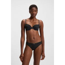 BOSS Damen Slip "BRIEF B.PURE", Gr. XXL, schwarz, Obermaterial: 75% Polyamid, 25% Elasthan, Unterhosen, mit Spitzeneinsatz