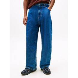 Tommy Jeans Herren Gerade Jeans "Theo Baggy Jeans", blau, Gr. 32, unifarben, Denim/Jeans, Obermaterial: 99% Baumwolle, 1% Elasthan, Jeans, Straight