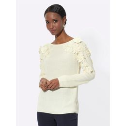 CR&Eacute;ATION L CREATION L Damen Strickpullover "Woll-Viskose-Pullover", beige, Gr. 40, unifarben, 70% Viskose, 30% Schurwolle, Pullover