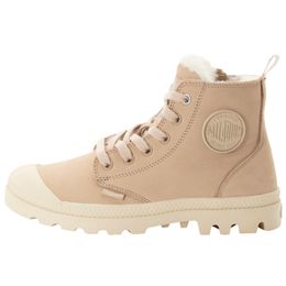 Palladium Damen Winterboots "PAMPA HI ZIP WL", Gr. 37, beige, Leder, Schuhe, Winterschuhe, Schn&uuml;rboots, Winterstiefel, Snowboots, gef&uuml;ttert