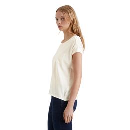 Marc O'Polo Damen T-Shirt "aus Organic Cotton", wei&szlig;, Basic, Gr. XS, MARC O'POLO DENIM, unifarben, Obermaterial: 100% Baumwolle, Shirts