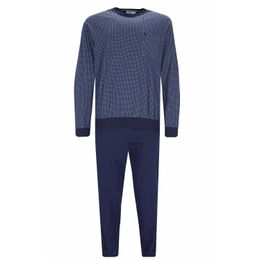 Hajo Herren Schlafanzug "Pyjama", Gr. XL, blau, Obermaterial: 100% Baumwolle CO., Homewear-Sets