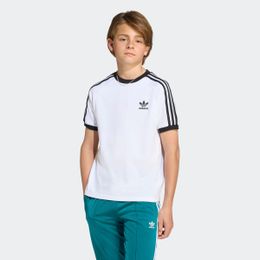 Jungen T-Shirt "3 STRIPE TEE", wei&szlig;, Gr. 152, adidas originals, Obermaterial: 100% Baumwolle, Shirts, drei Streifen Shirt f&uuml;r Kinder