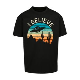 F4NT4STIC Herren T-Shirt "I Believe UFO Alien Sonnenuntergang", schwarz, Gr. XXL, Obermaterial: 100% Baumwolle, Shirts, Premium Qualit&auml;t