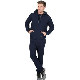 TRIGEMA Herren Jogginganzug "TRIGEMA Jogginganzug aus Biobaumwolle", blau, Gr. XL, 75% Baumwolle (Biobaumwolle kbA), 25% Baumwolle (recycelt),