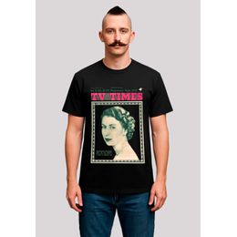 F4NT4STIC Herren T-Shirt "TV Times Queen Elizabeth II 1957 Cover", schwarz, Gr. S, Obermaterial: 100% Baumwolle, Shirts, Premium Qualität