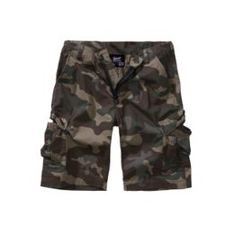 Stoffhose Brandit "Brandit Herren Kids BDU Ripstop Shorts", Damen, Gr. 122/128, Normalgr&ouml;&szlig;en, schwarzcamo, 100% Baumwolle, unifarben, relaxed fit, Hosen Stoffhose