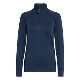 North Bend Damen Sweatshirt "Longsleeve NBBela W", blau, Gr. 36, Obermaterial: 90% Polyester PES. 10% Elasthan EL., Sweatshirts