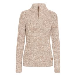 oxmo Damen Troyer "Troyer OXPhepe", beige, Gr. XXL, Obermaterial: 100% Baumwolle CO., Pullover
